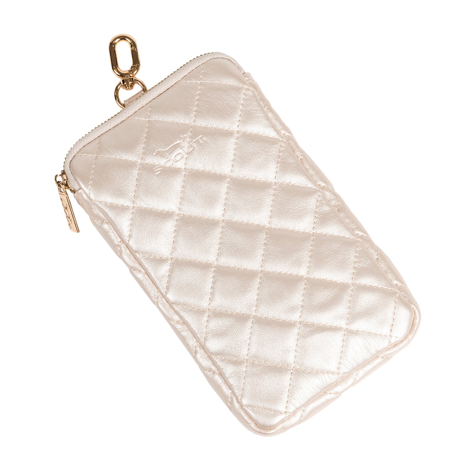 Call Me Maybe Phone Pouch - Champagne Quilted | SCOUT Bags
